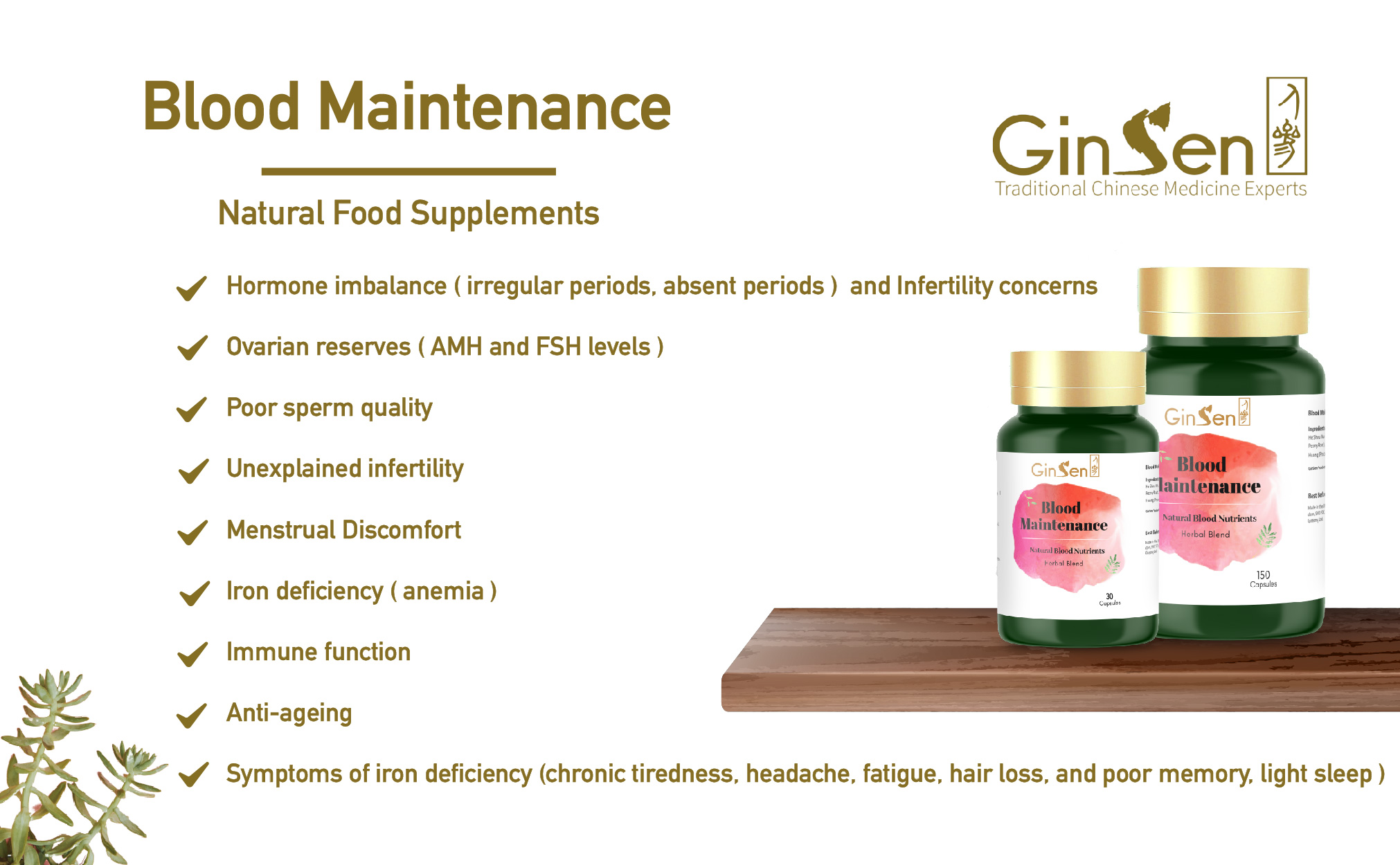 GinSen Blood Maintenance 60 Tablets Prevent Anaemia Help Fatigue ...